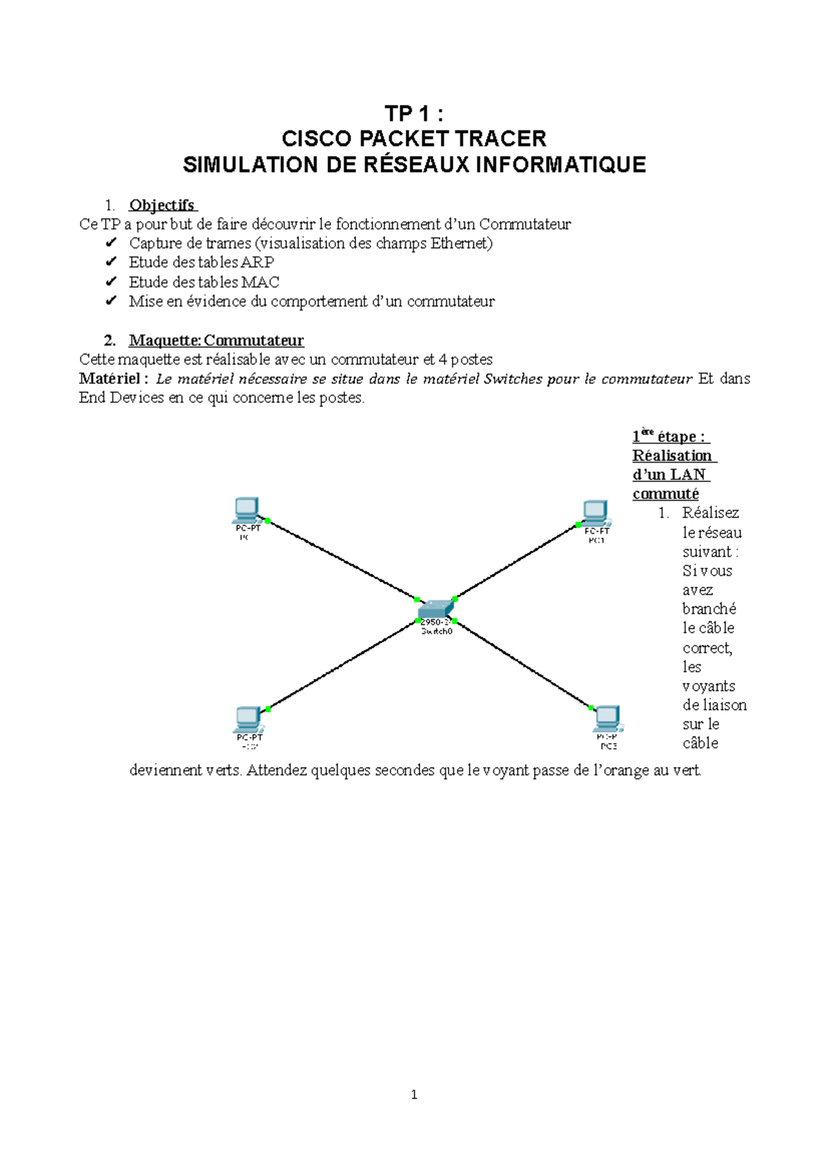 TP 1 RIP - Routage ip TP 1 - TP 1 : CISCO PACKET TRACER SIMULATION DE ...