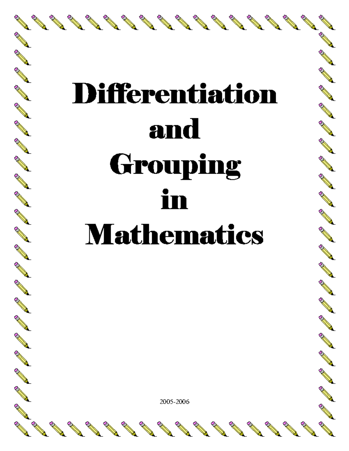 Differentiation - practice test - Differentiation and Grouping in ...