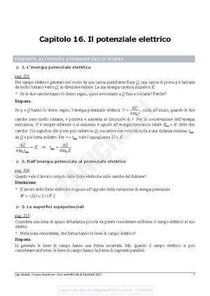 16 - capitolo 16 nuovo amaldi - Ugo Amaldi, Il nuovo Amaldi per i licei scientifici © Zanichelli ...