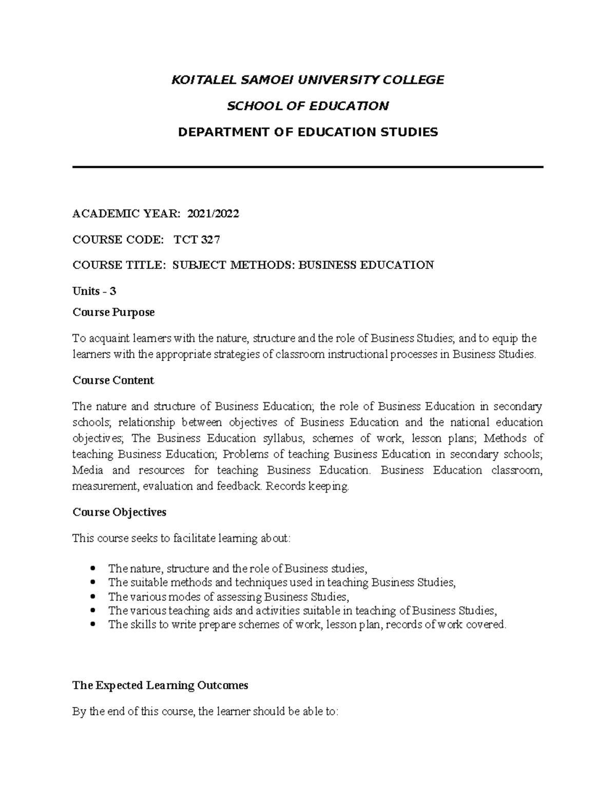 Koitalel Samoei University College- Notes -lesson 1 - KOITALEL SAMOEI ...