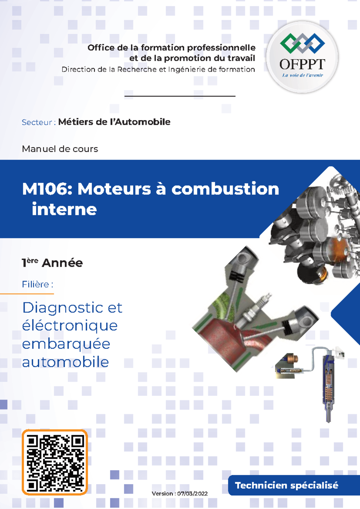 M106 moteur a combustion interne- TS S - 1 Direction de la R echerche et L ’Ingénierie de F ...