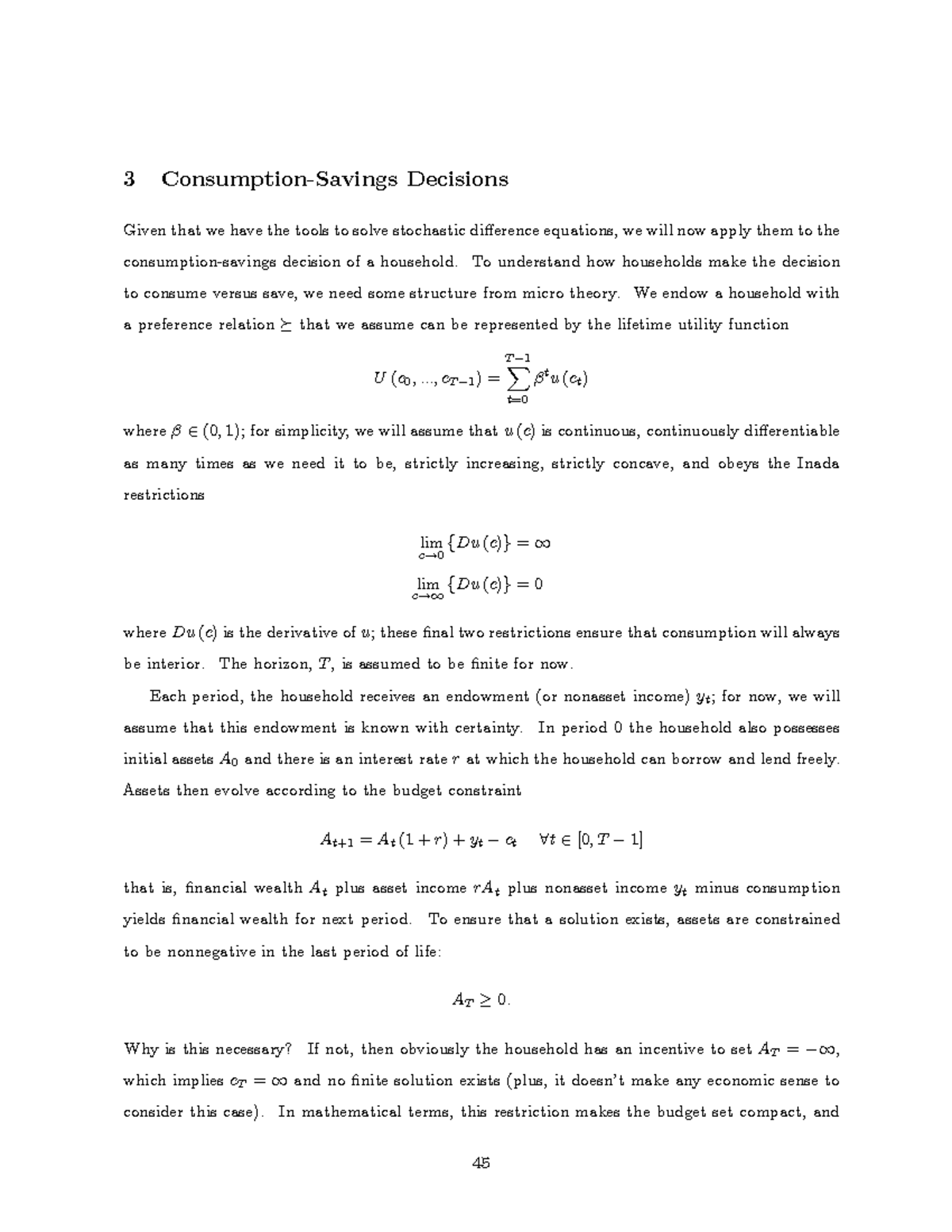 Consumption Saving Decision - 3 Consumption-Savings Decisions Given that we have the tools to ...