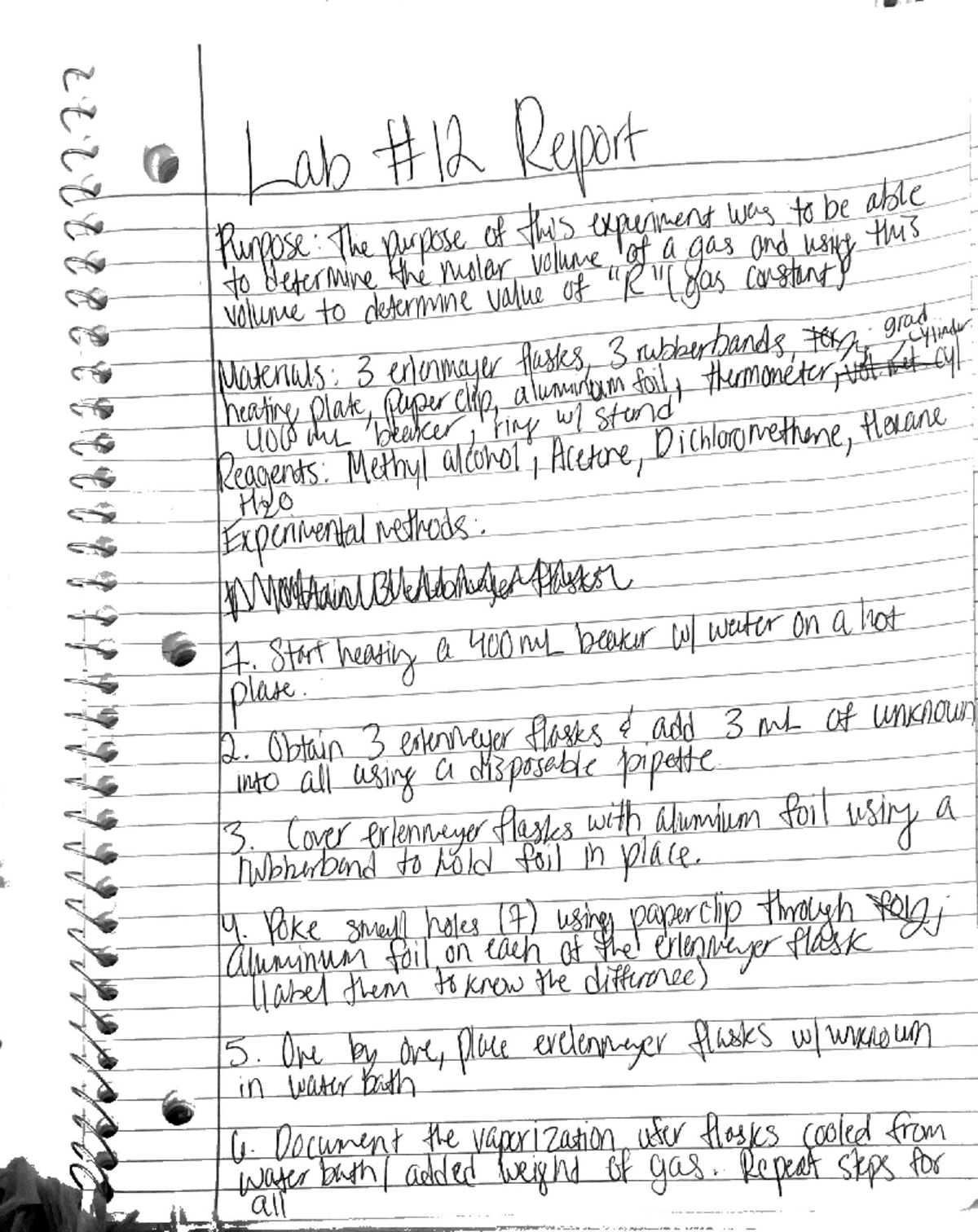 Lab Report #12 - CHM 1045 - Studocu