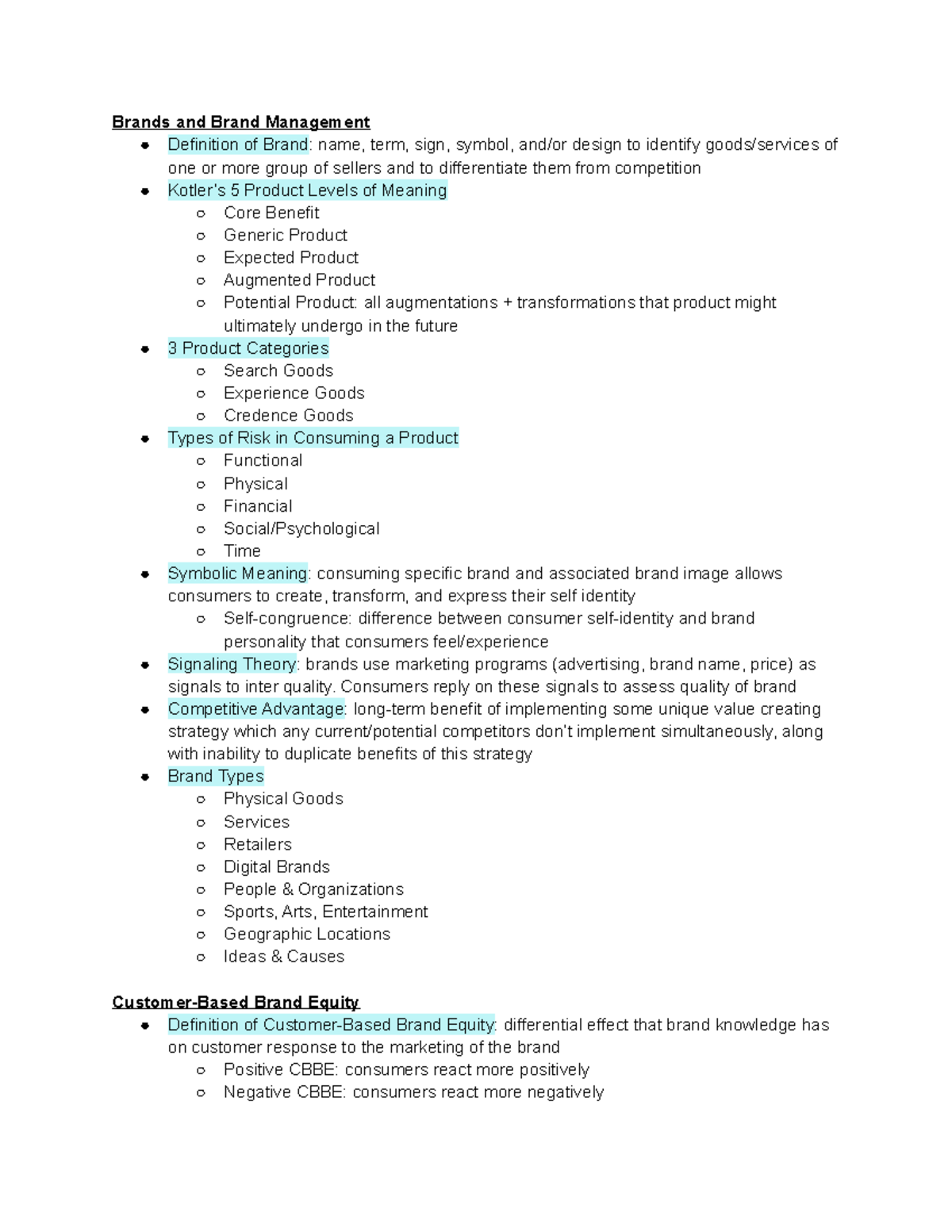 SOAD/AMID-M308 Midterm Study Guide Review - Brands and Brand Management ...