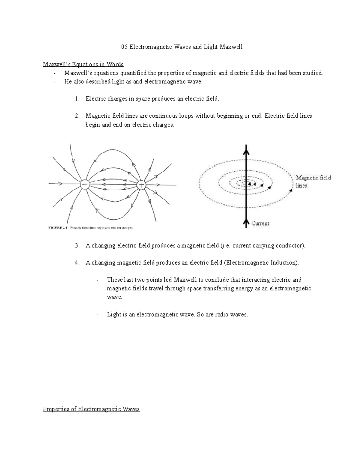 05 Electromagnetic Waves and Light Maxwell - 05 Electromagnetic Waves ...