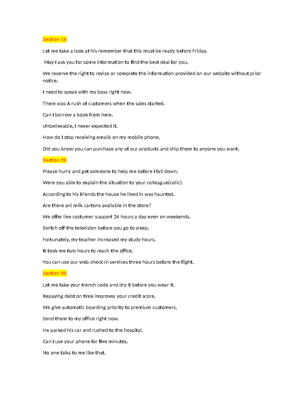 Section 1B - Section 1B Let me take a look at his remember that this must be ready before Friday ...