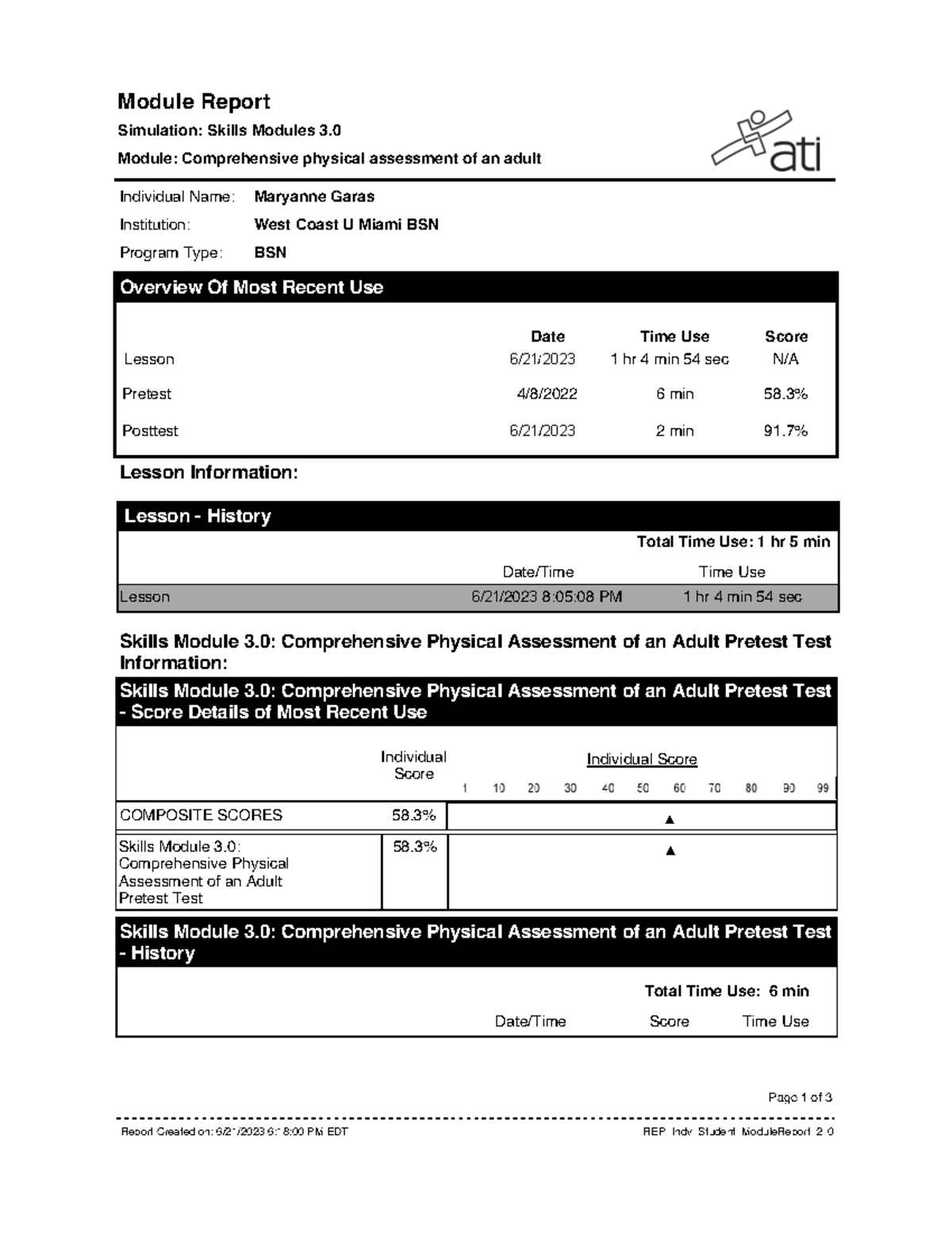 Report - Course work - Module Report Simulation: Skills Modules 3 ...