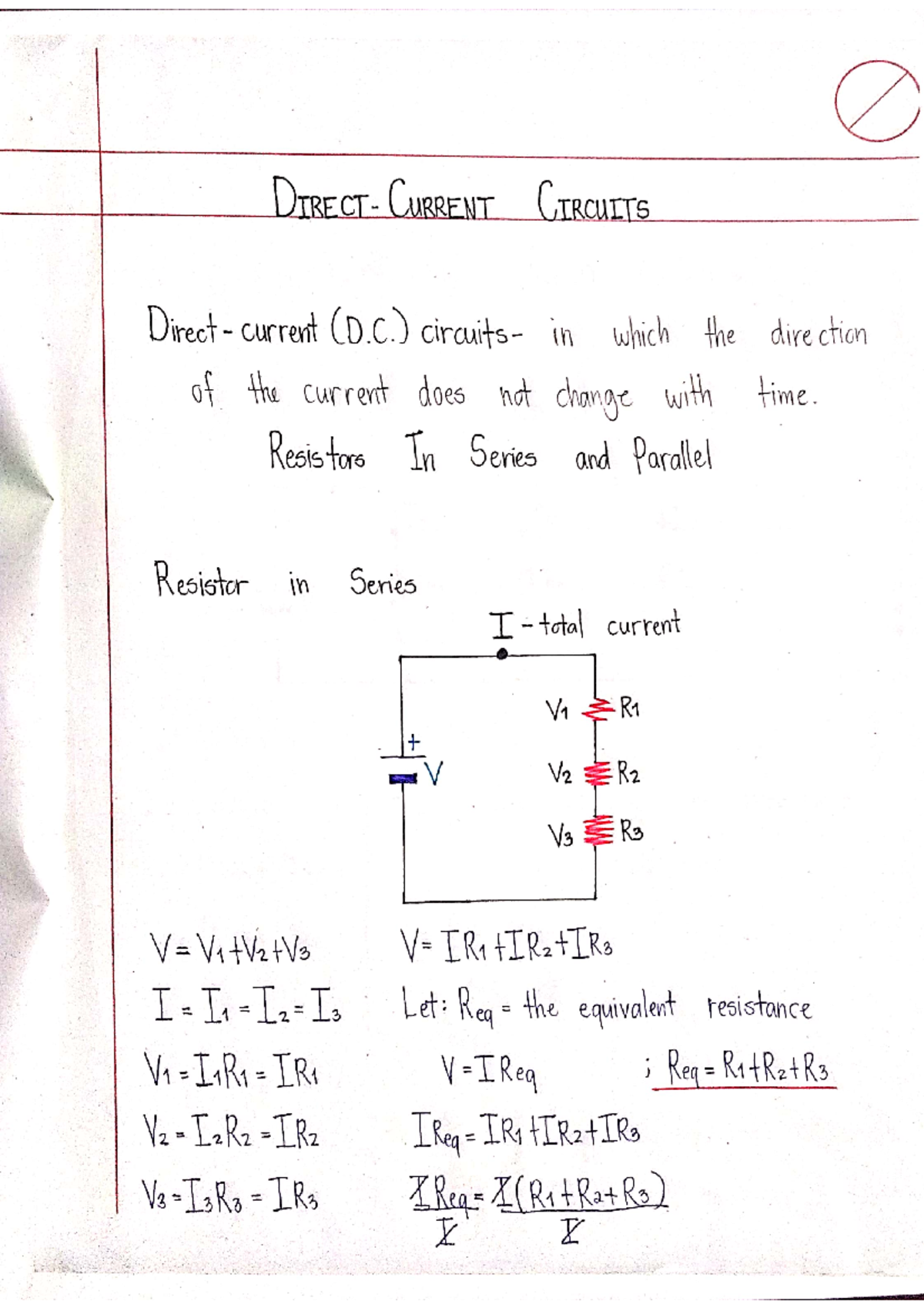 D.C. Circuits - College Physics 1 - PangSU - Studocu