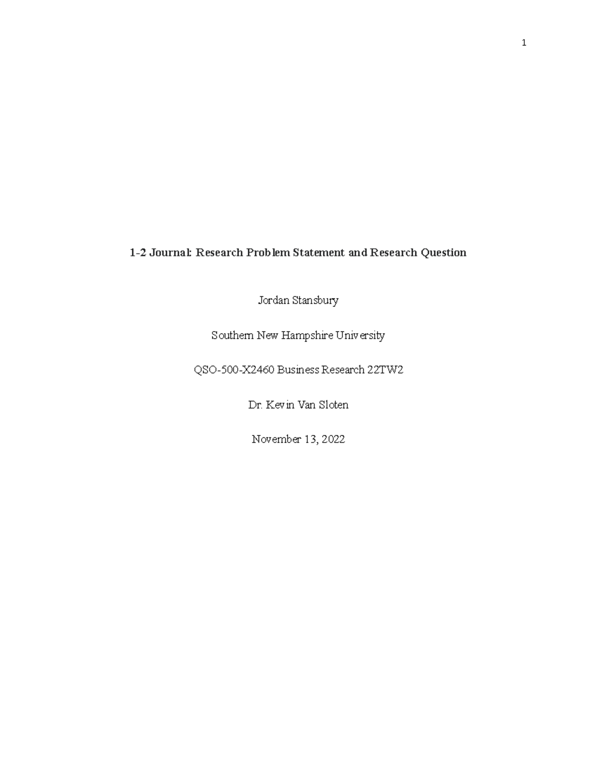 1-2 Journal - human resources management. - 1 1-2 Journal: Research ...