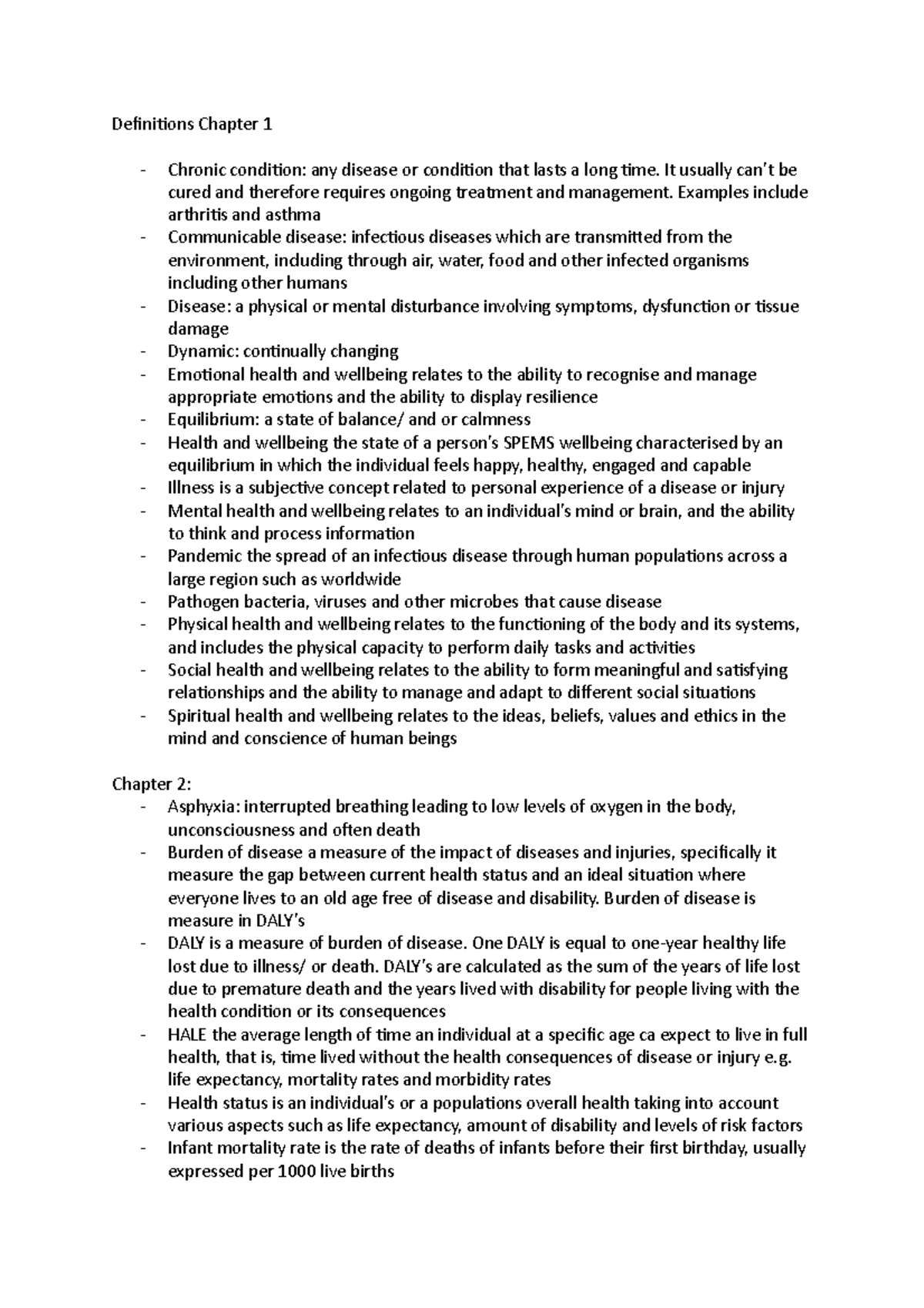 Definitions really good notes really good notes - Definitions Chapter 1 ...