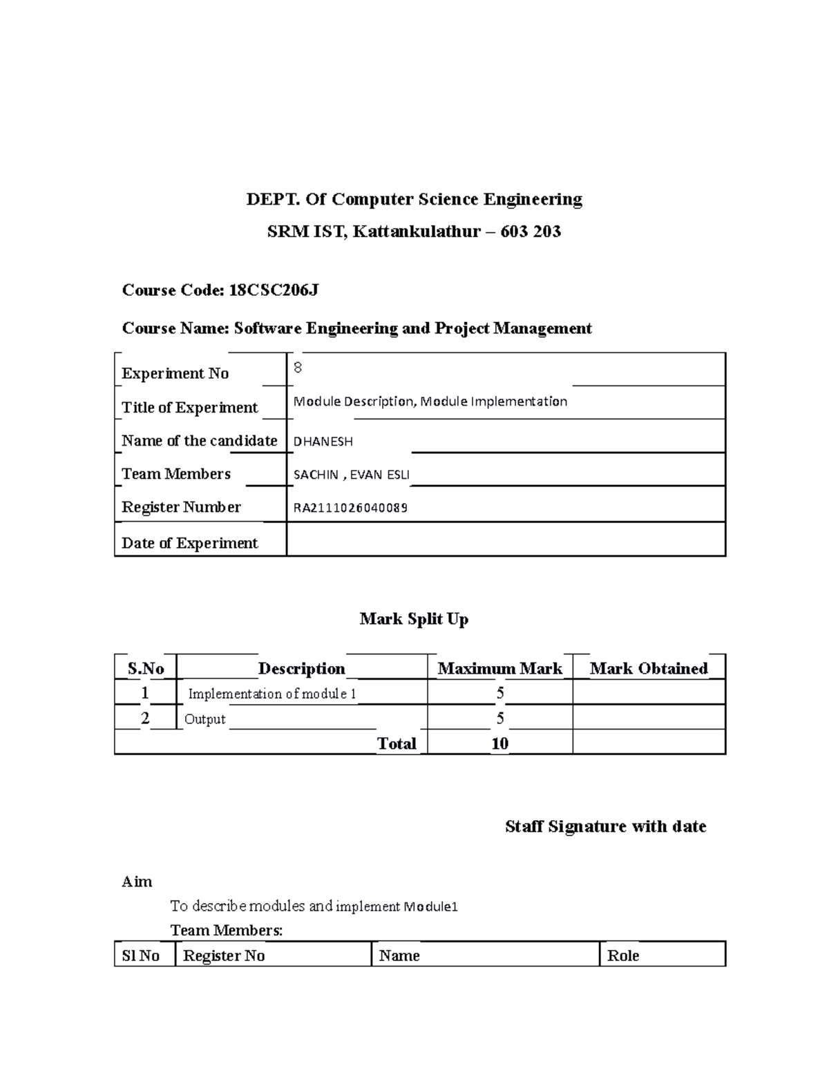 8 - practice - DEPT. Of Computer Science Engineering SRM IST ...