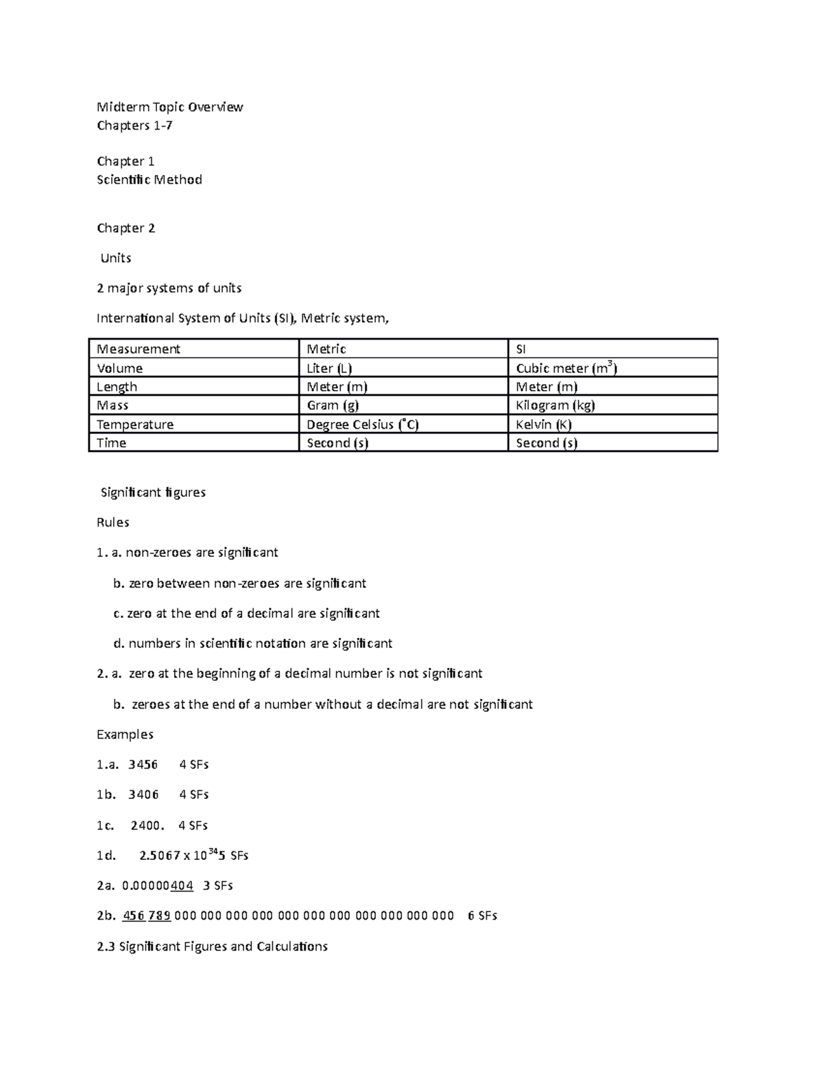 Midterm Review - Class assignements and solutions - Midterm Topic Overview Chapters 1- Chapter 1 ...