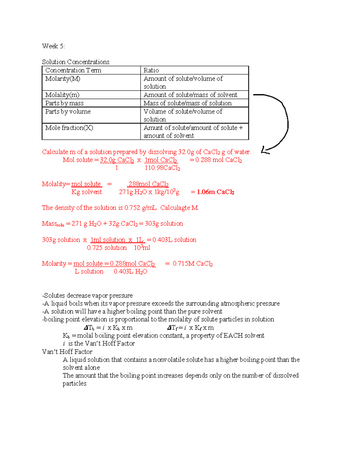 Week 5 - prof - dr. fajardo - Week 5: Solution Concentrations ...