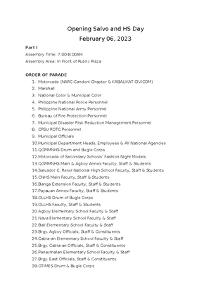 Opening-Salvo-and-HS-Day-2023-2 - Opening Salvo and HS Day February 06, 2023 Part I Assembly ...