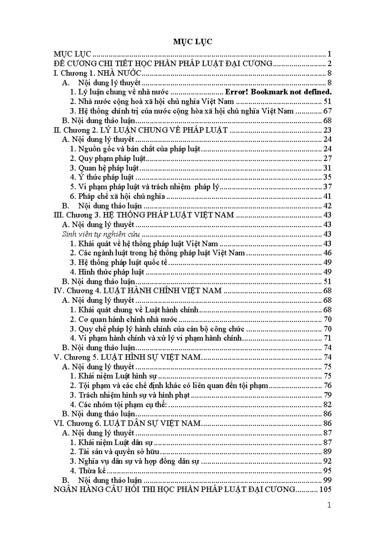 Pdf-bai-giang-phap-luat-dai-cuong compress - MӨC LӨC MӨCăLӨC - Studocu