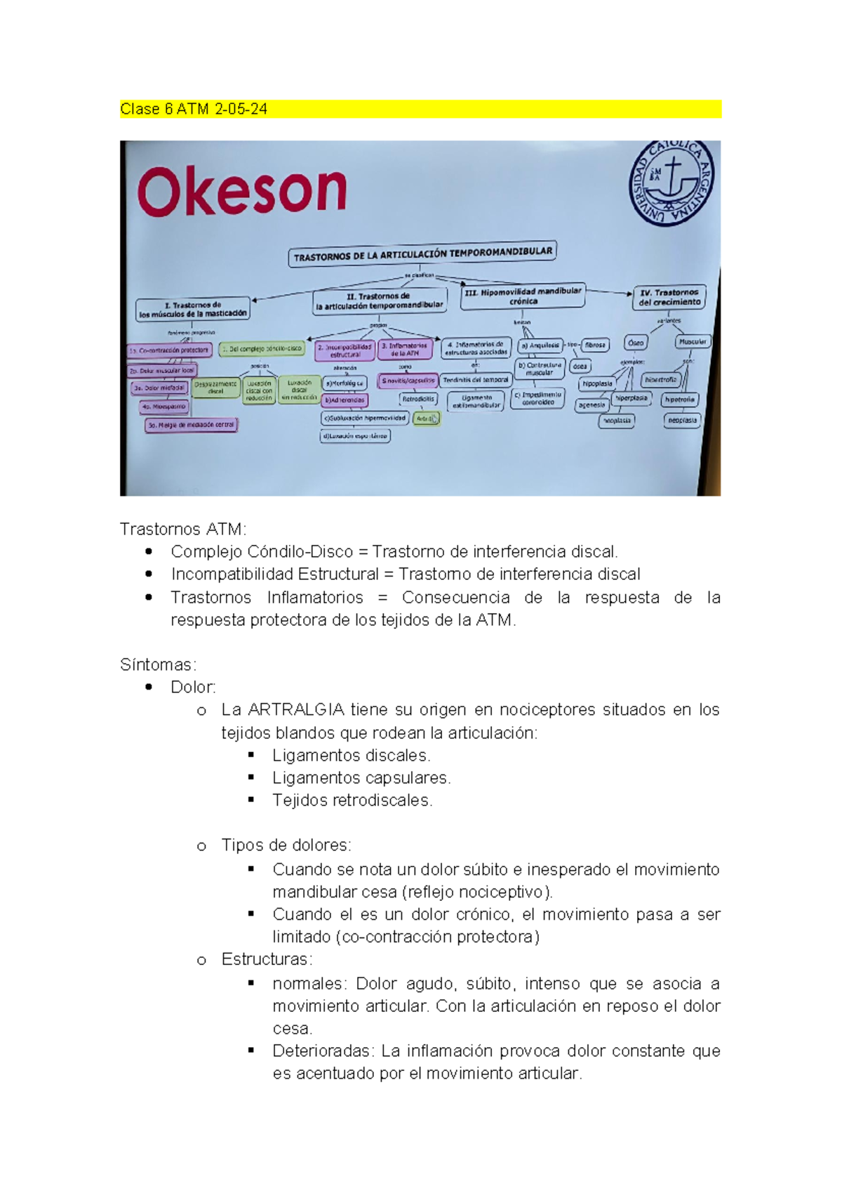 Articulacion Temporomandibular - Clase 6 ATM 2-05- Trastornos ATM ...