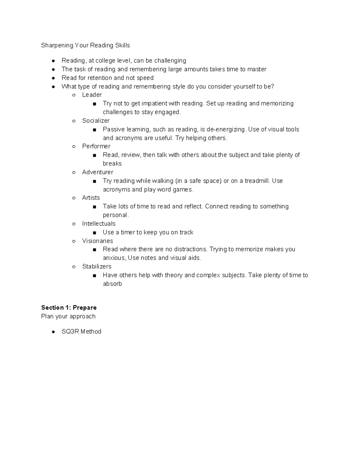 Lecture 2 - Sharpening Your Reading Skills - Sharpening Your Reading ...
