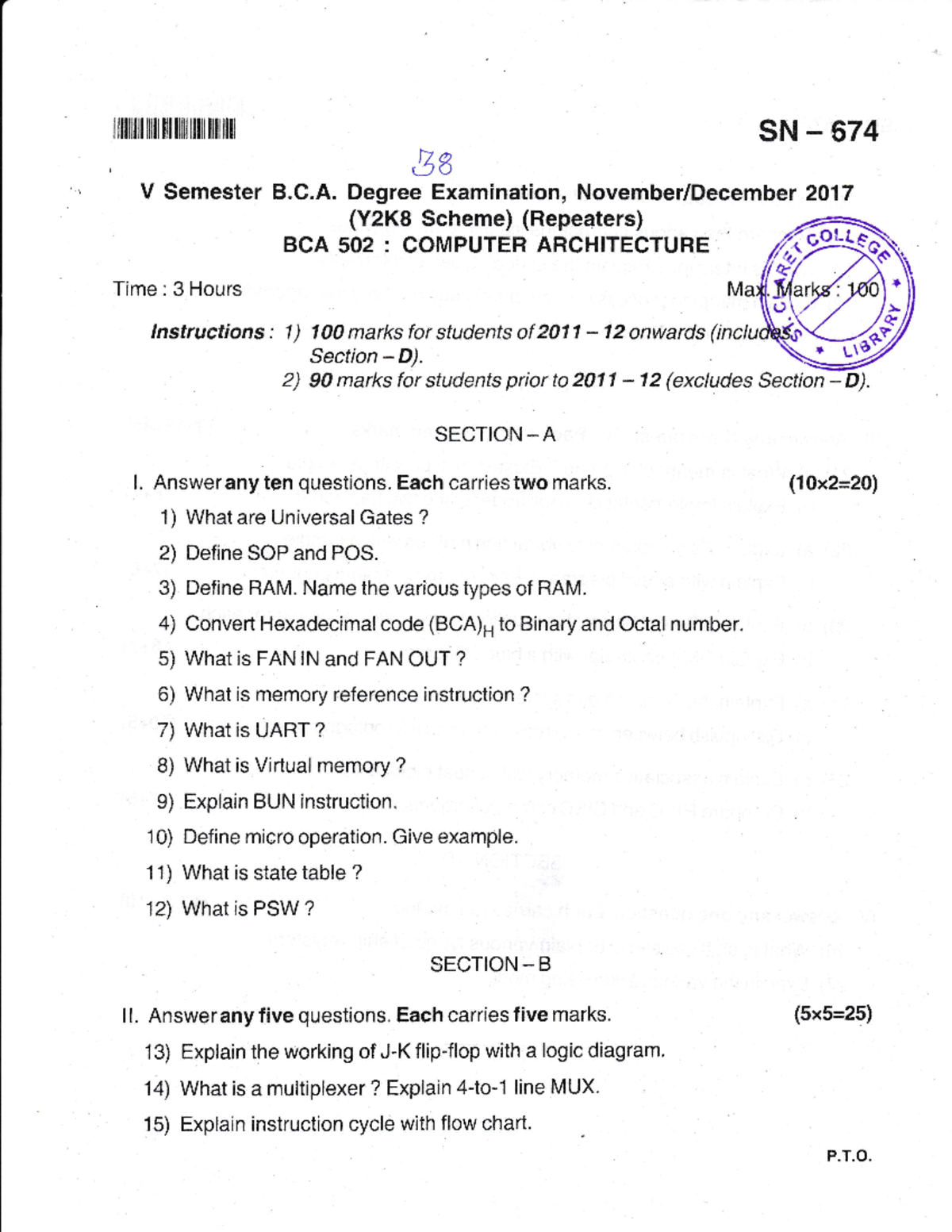 38 Computer Architecture Repeaters Y2K8 Scheme - itflliltililil]iltflilrffiilil sN - 674 BA V ...