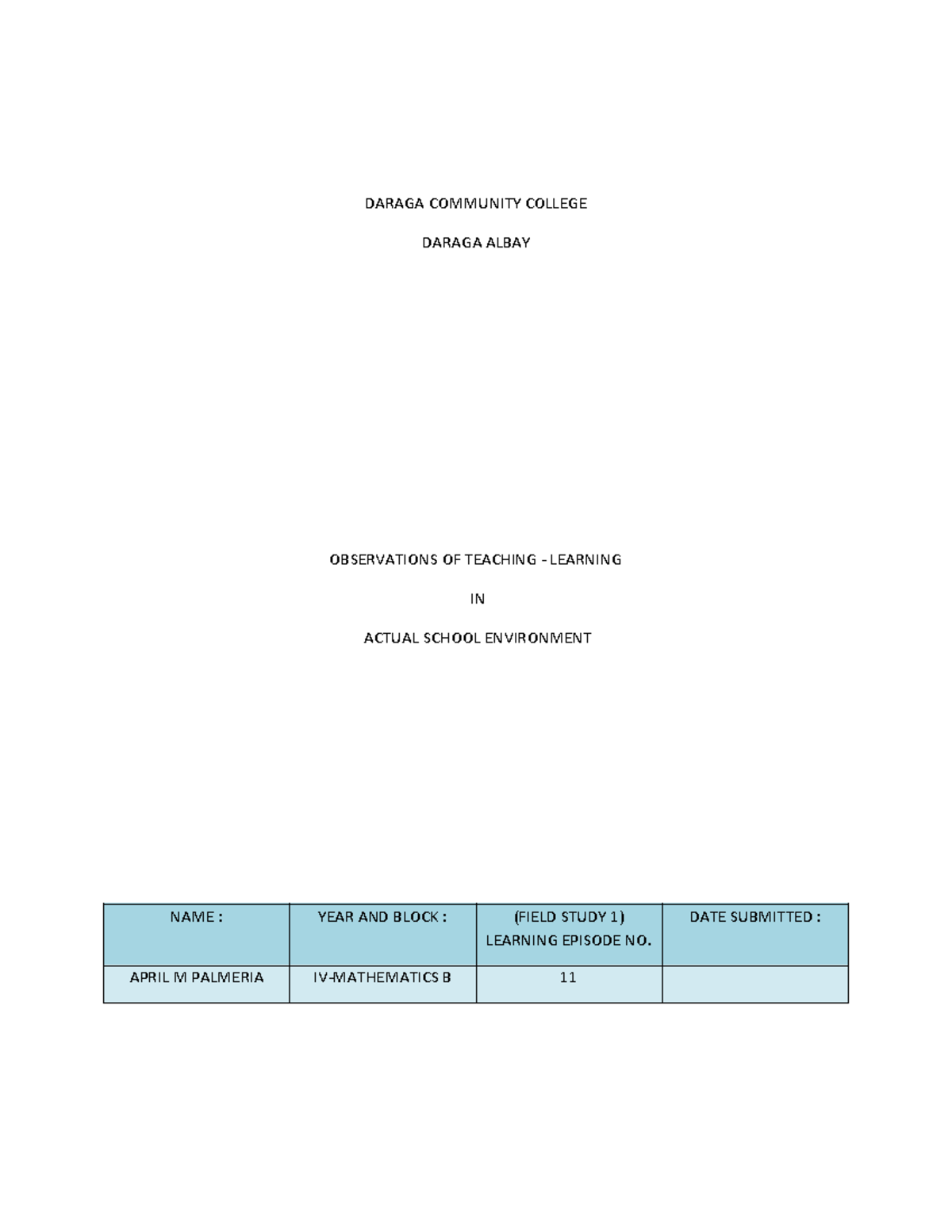 Fs1-episode-11-wps-office compress - DARAGA COMMUNITY COLLEGE DARAGA ...
