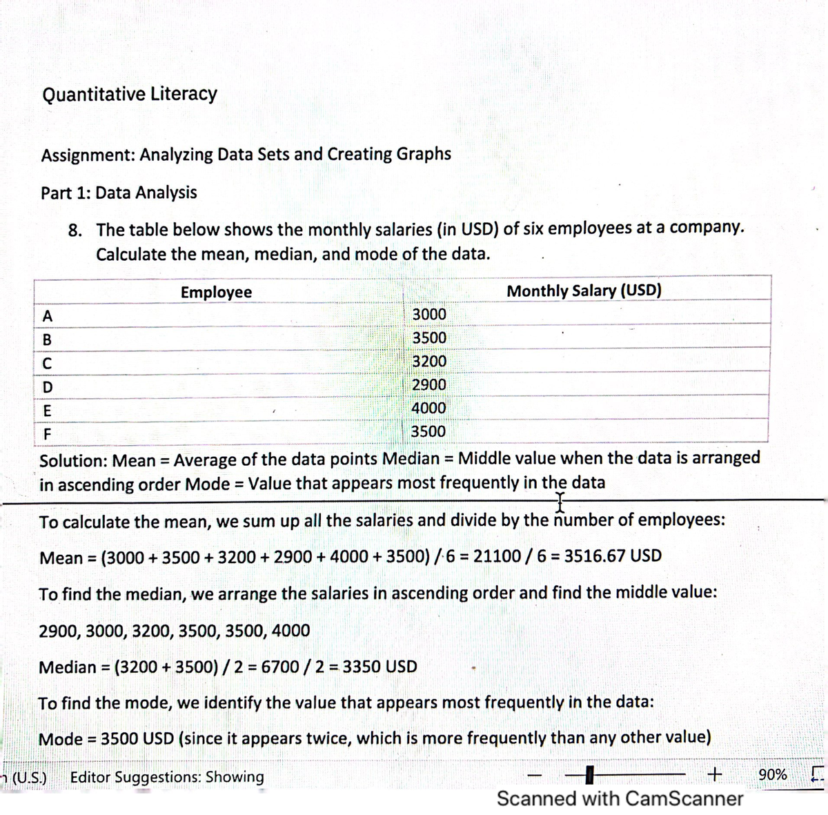 QMath - Homework assignment Practice material - Quantitative Literacy ...