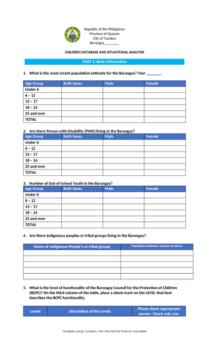 BCPC Assessment Indicators and MOVs - Indicator Scoring 0 1 3 5 ...