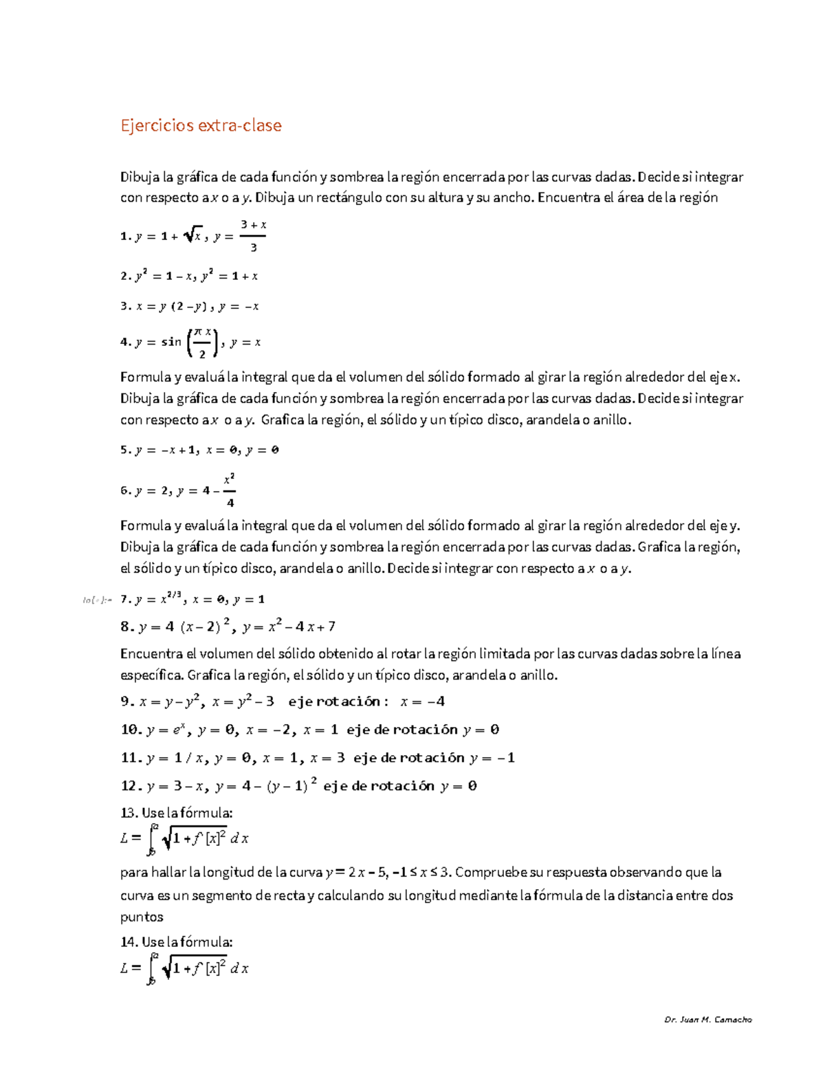 Ejercicios extra-clase U3 v2 - Ejercicios extra-clase Dibuja la gráfica de cada función y ...