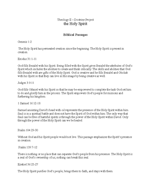 Visiting Churches project - Theology II –Doctrine Project VISITING THE ...