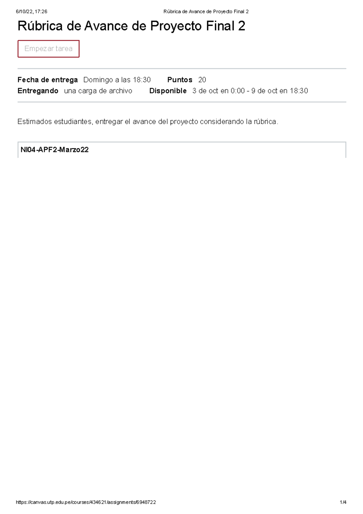 Rúbrica de Avance de Proyecto Final 2 - Criterios Calificaciones Pts 2 pts 5 pts 5 pts 1. - Studocu