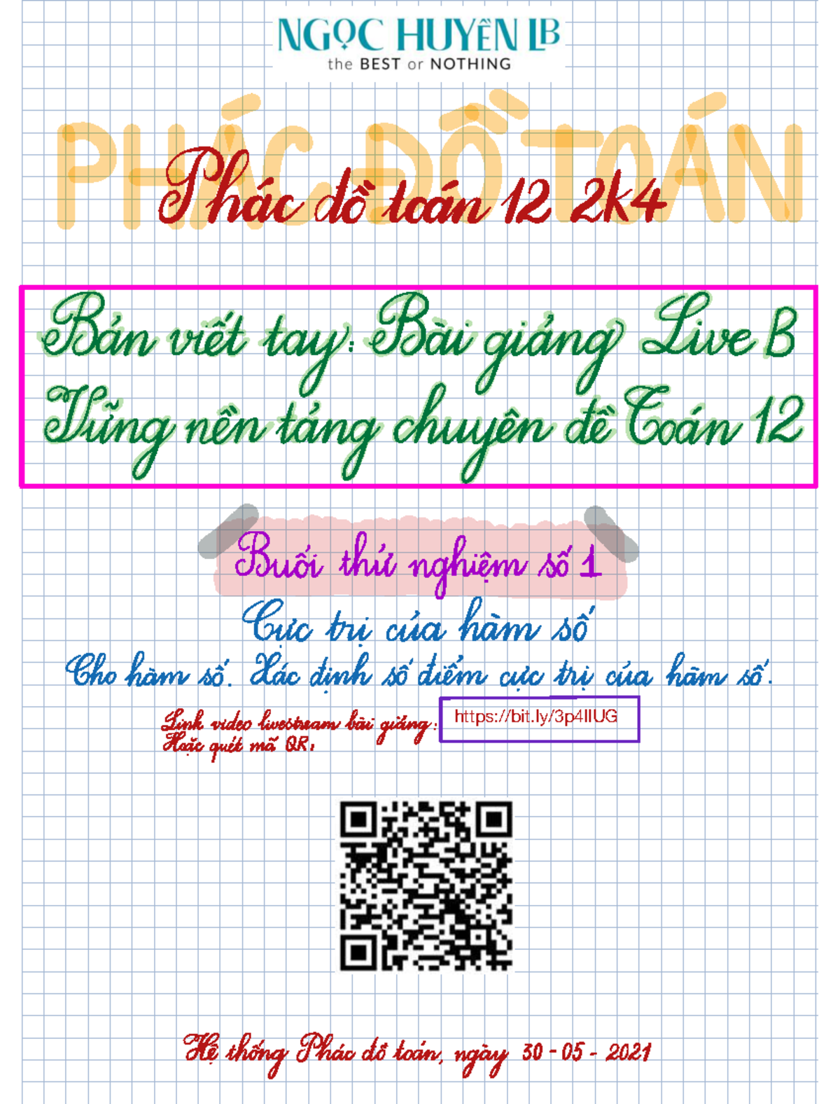 [Cô Ngọc Huyền LB] Cực trị hàm số - bit/3p4lIUG footnote tocairn 12 2kt ...