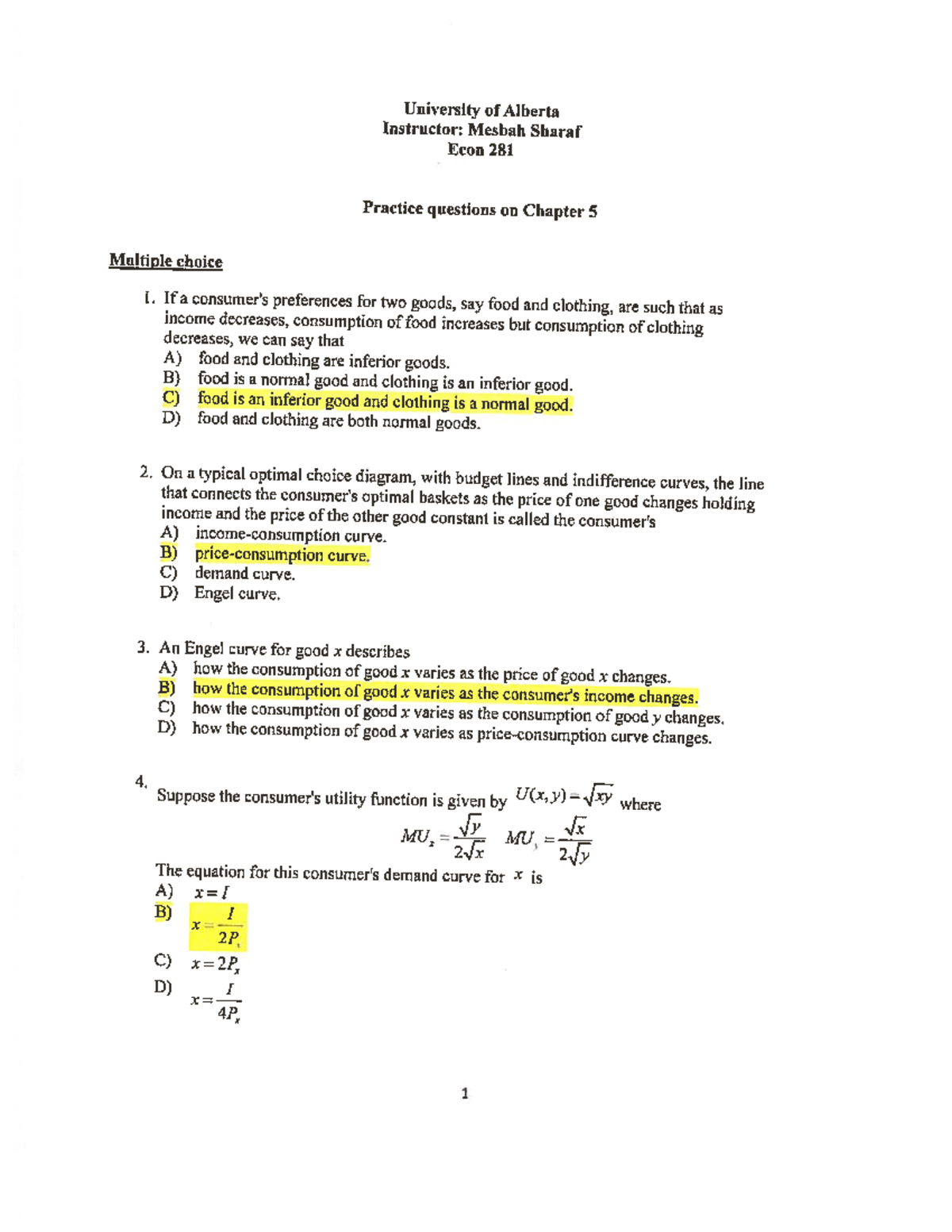 Chapter 5 answers - Econ281 - Studocu