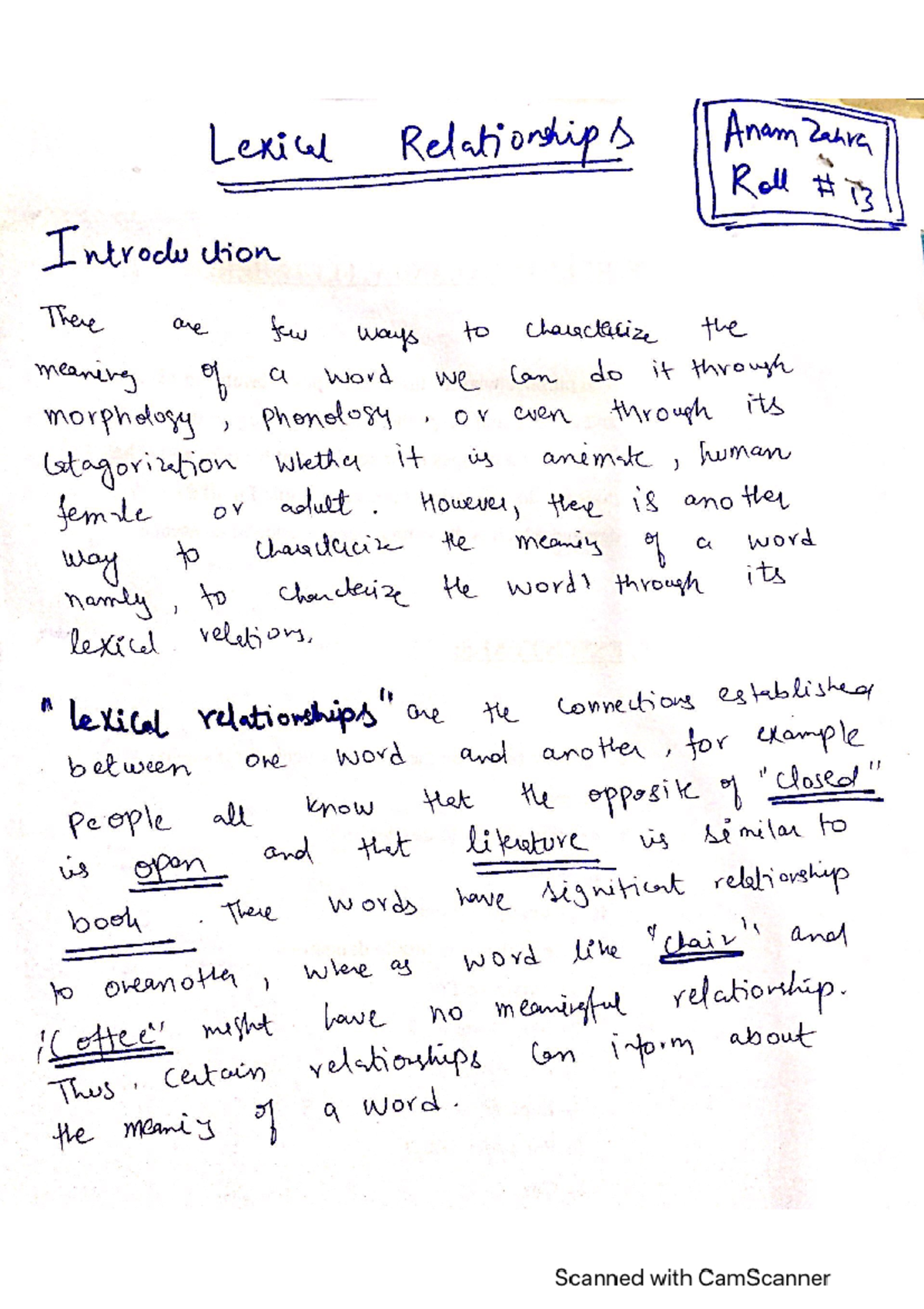 english lexical relationships - English-IV - Studocu