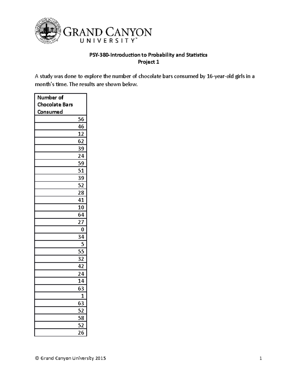 PSY380-RS-Project 1 - project1 - to Probability and Statistics Project ...