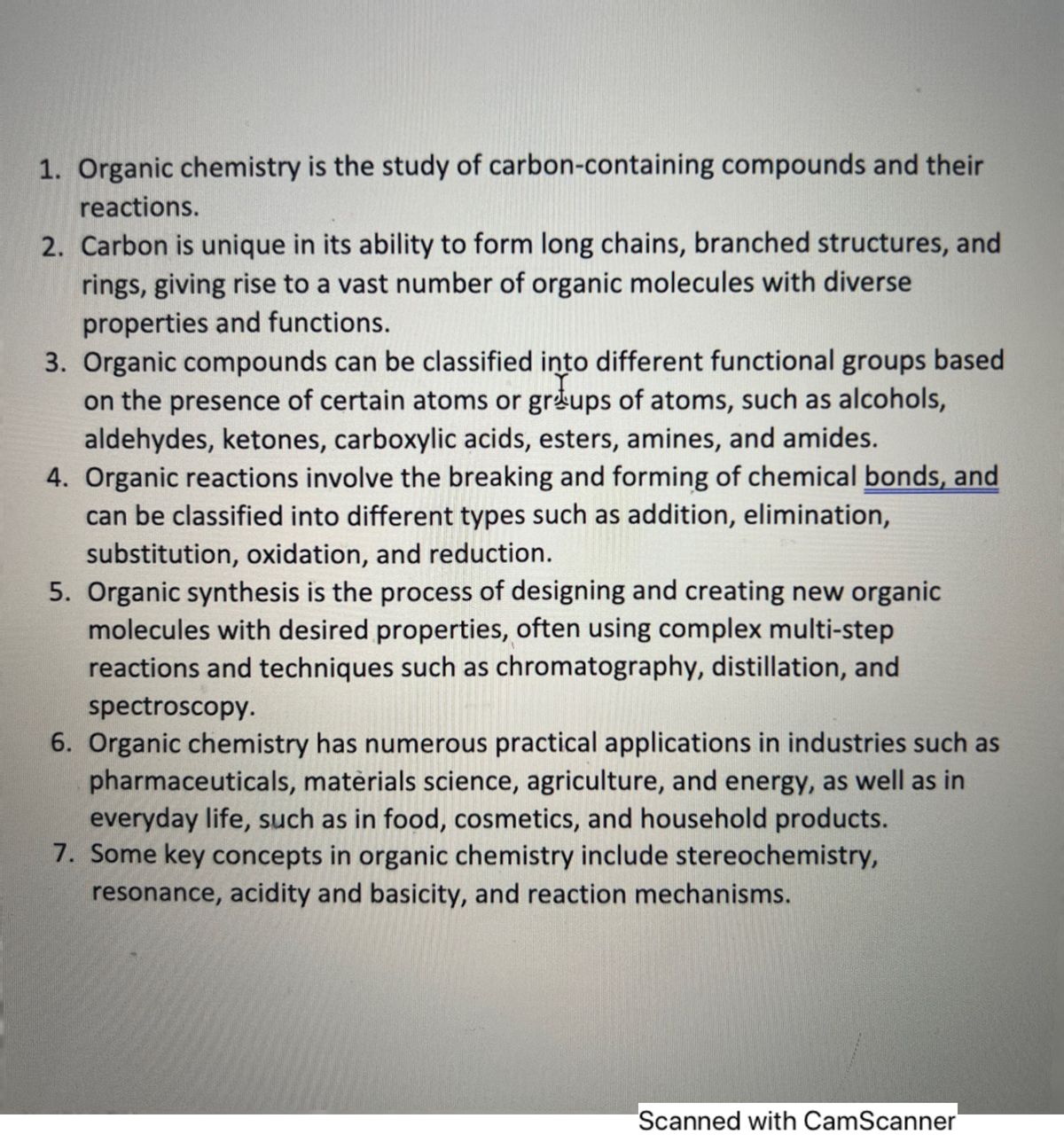 Organic chem - Intro to biochem - Studocu