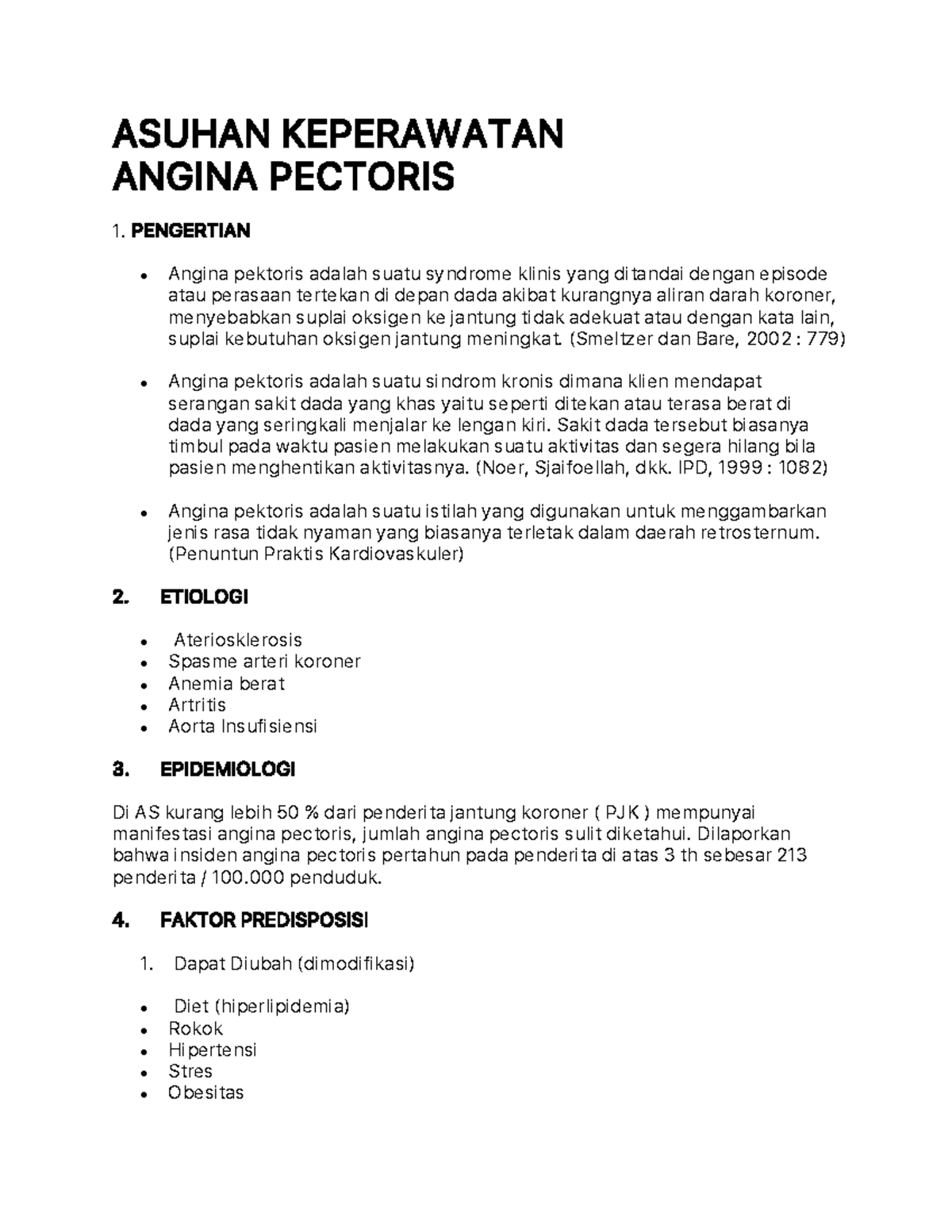 Asuhan Keperawatan Angina Pectoris - ASUHAN KEPERAWATAN ANGINA PECTORIS ...