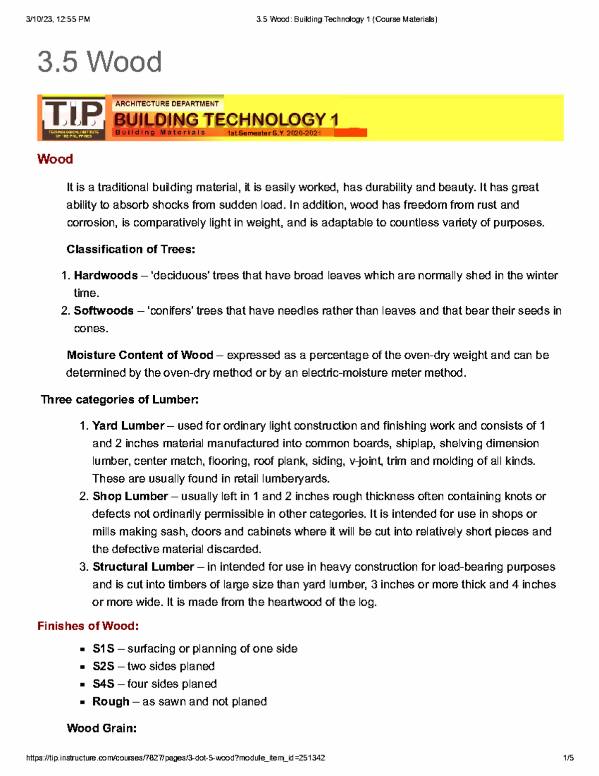 Binder 11 - reviewer - 3/10/23, 12:55 PM 3 Wood: Building Technology 1 ...