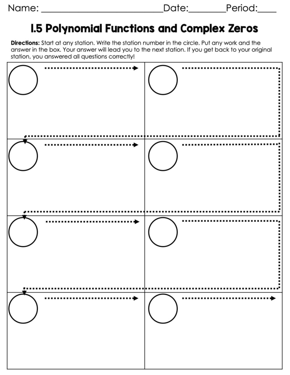 1.5 Scavenger Hunt - Cards & Handout - Name: Date: Period: I Polynomial ...