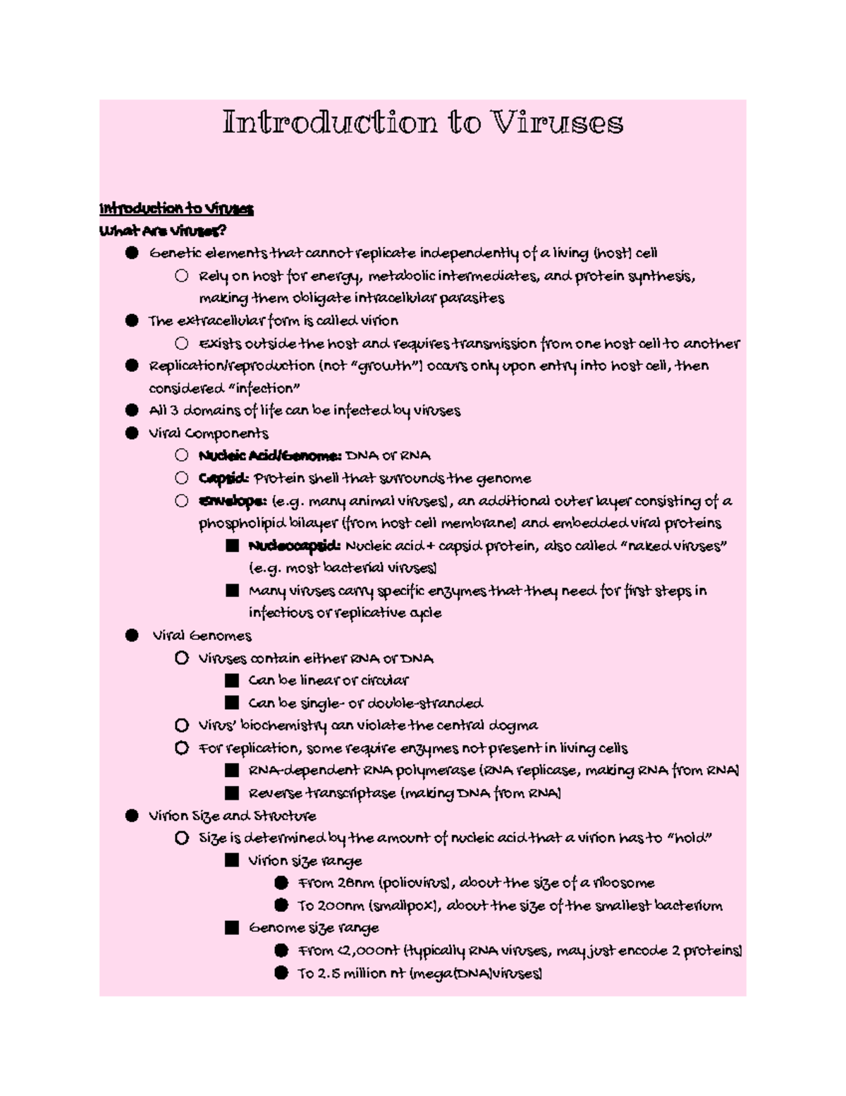 Introduction to Viruses - Introduction to Viruses Introduction to ...