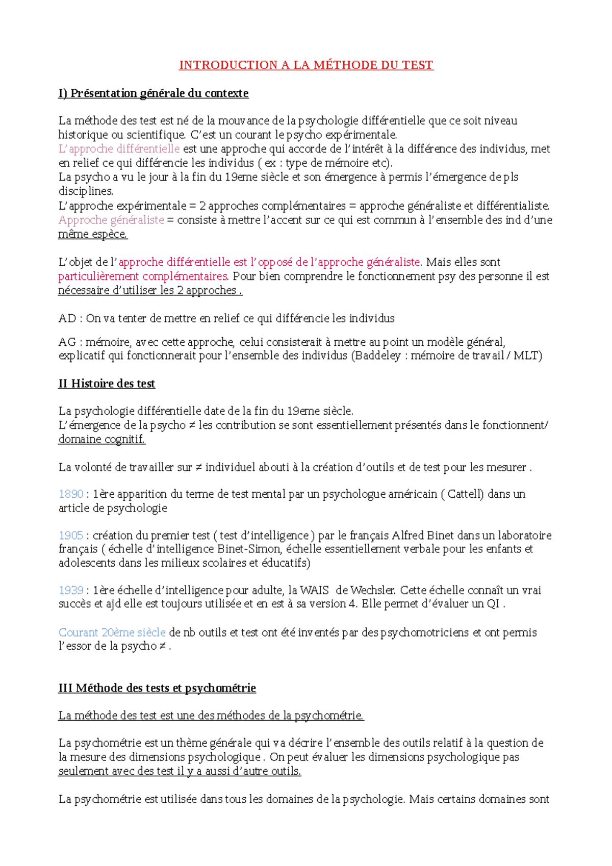 Cm - Introduction à la méthode des tests - INTRODUCTION A LA MÉTHODE DU ...