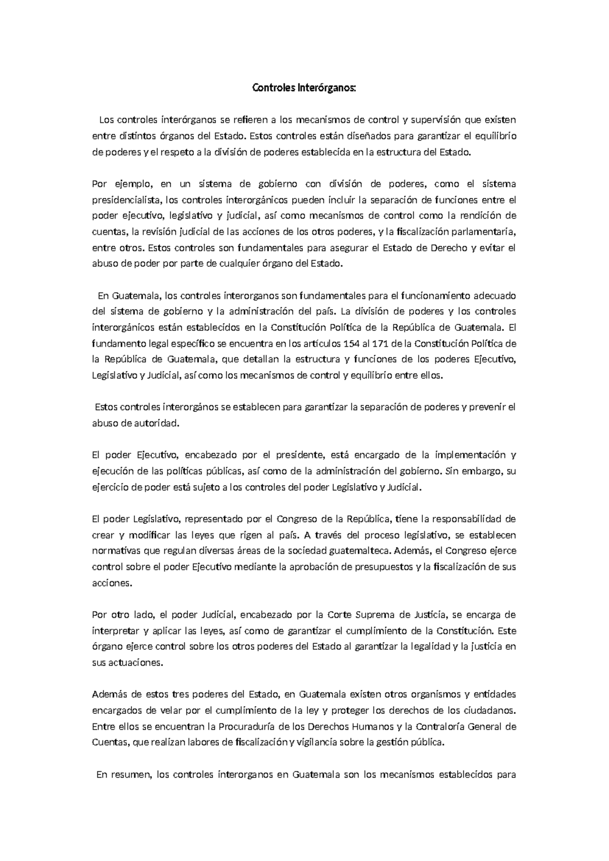 Controles Interorganos - Controles Interórganos: Los controles ...