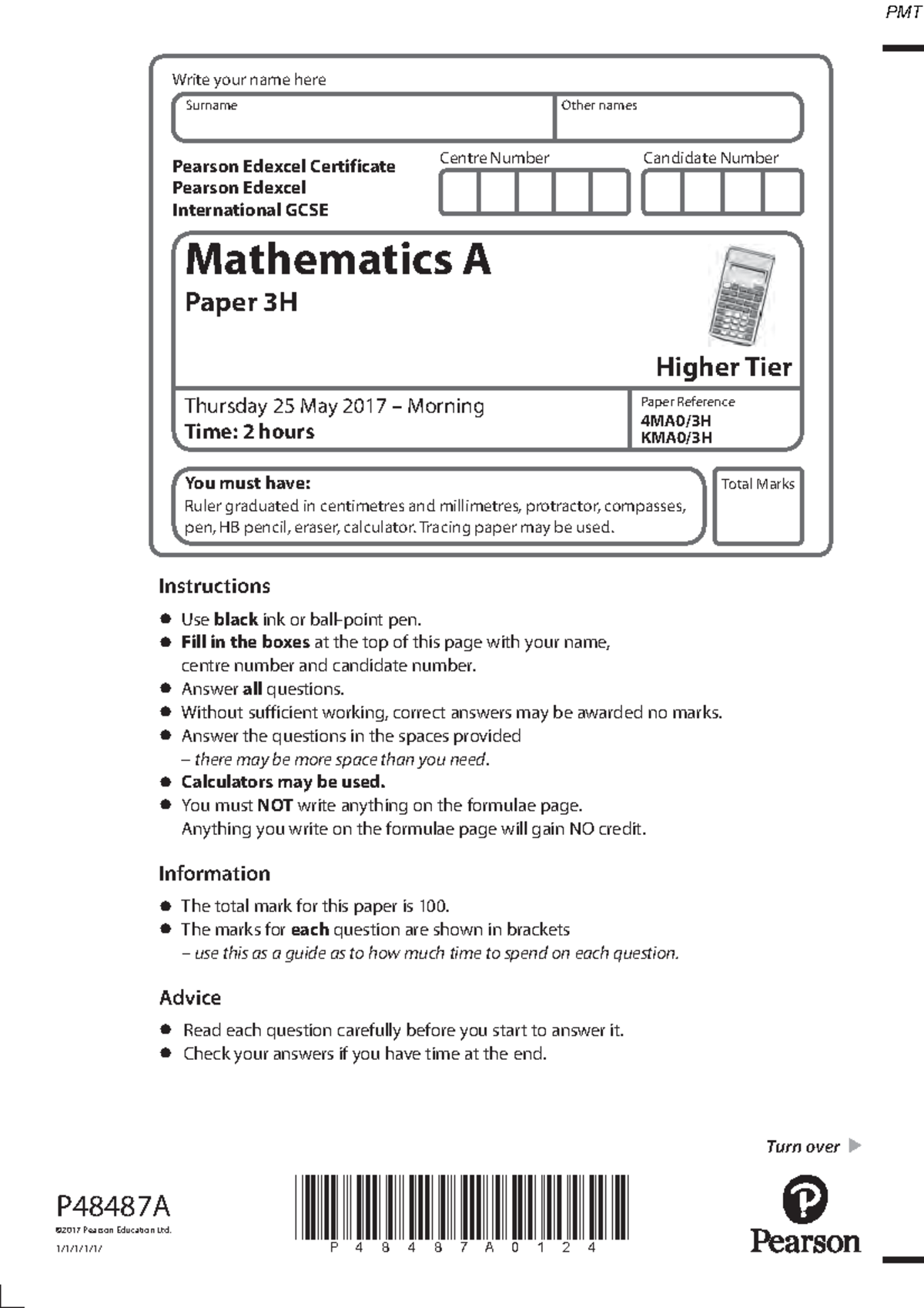 June 2017 QP - Hhhhh - Centre Number Candidate Number Write your name ...