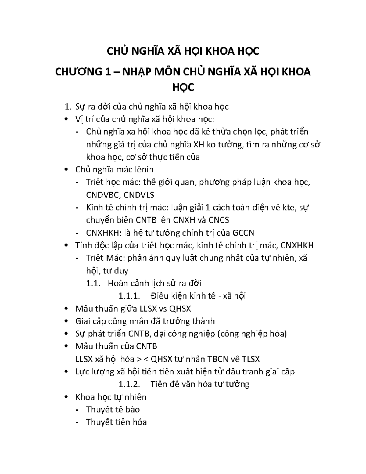 CHỦ NGHĨA XÃ HỘI KHOA HỌC - 1. Điếều ki n kinh tếế - xã h iệ ộ Mấu thuấễn gi ữa LLSX vs QHSX ...