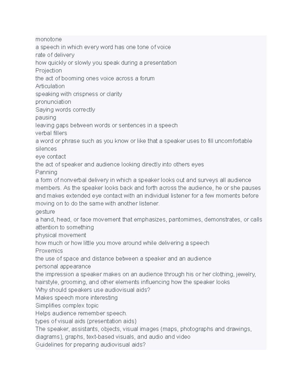 COMS 101 (88) - Lecture Notes - monotone a speech in which every word ...