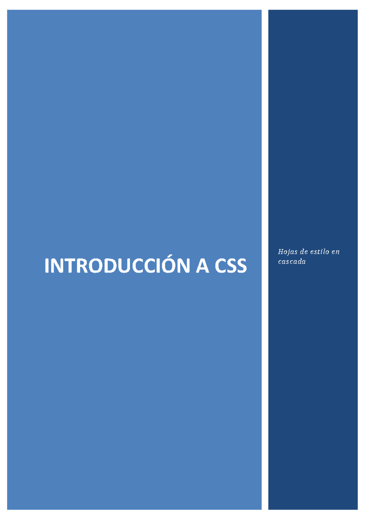 Introducción a CSS - Documento facilitado por el profesor bajo licencia ...