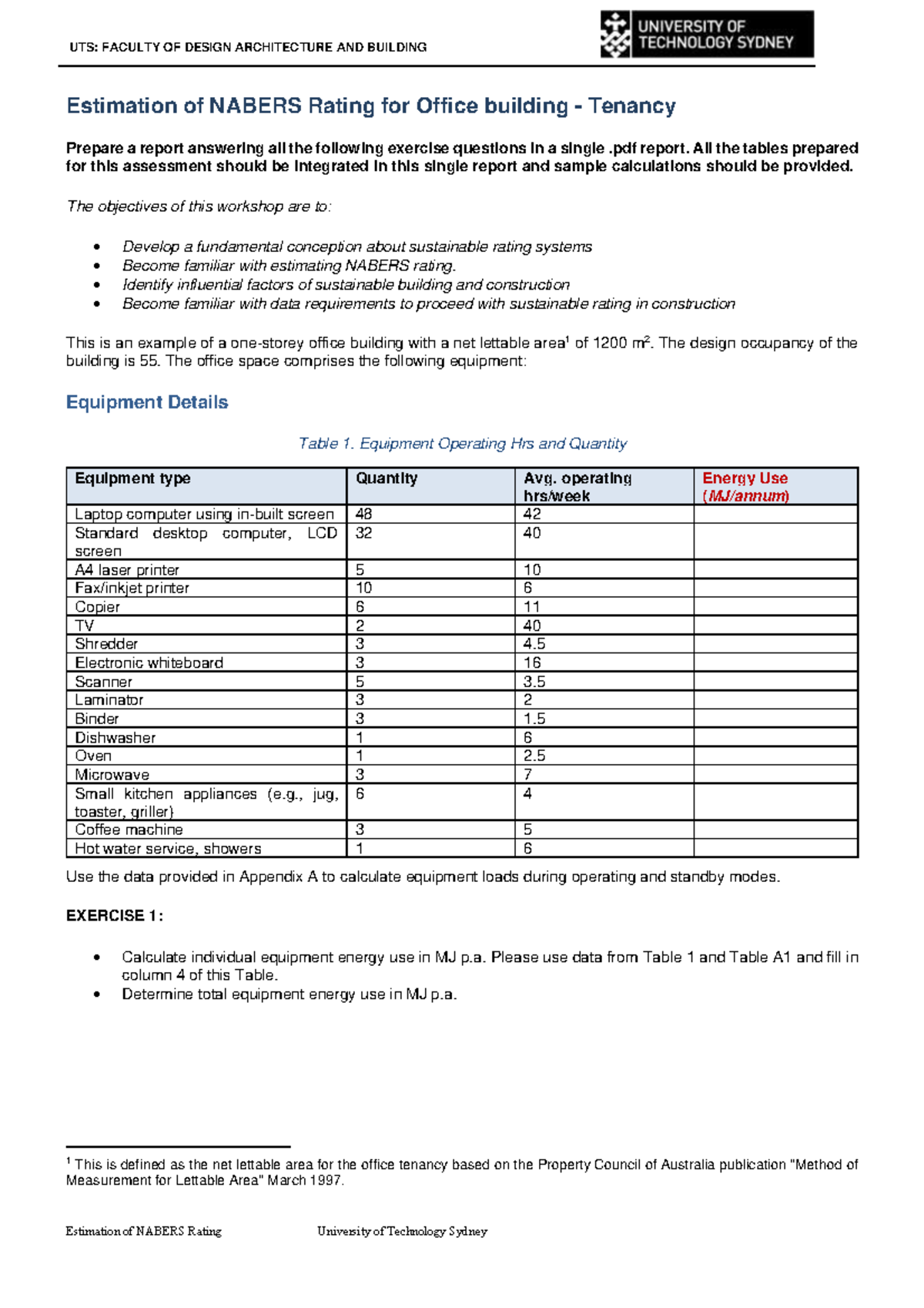 Tutorial Week5 Nabers Rating - Estimation of NABERS Rating for Office ...