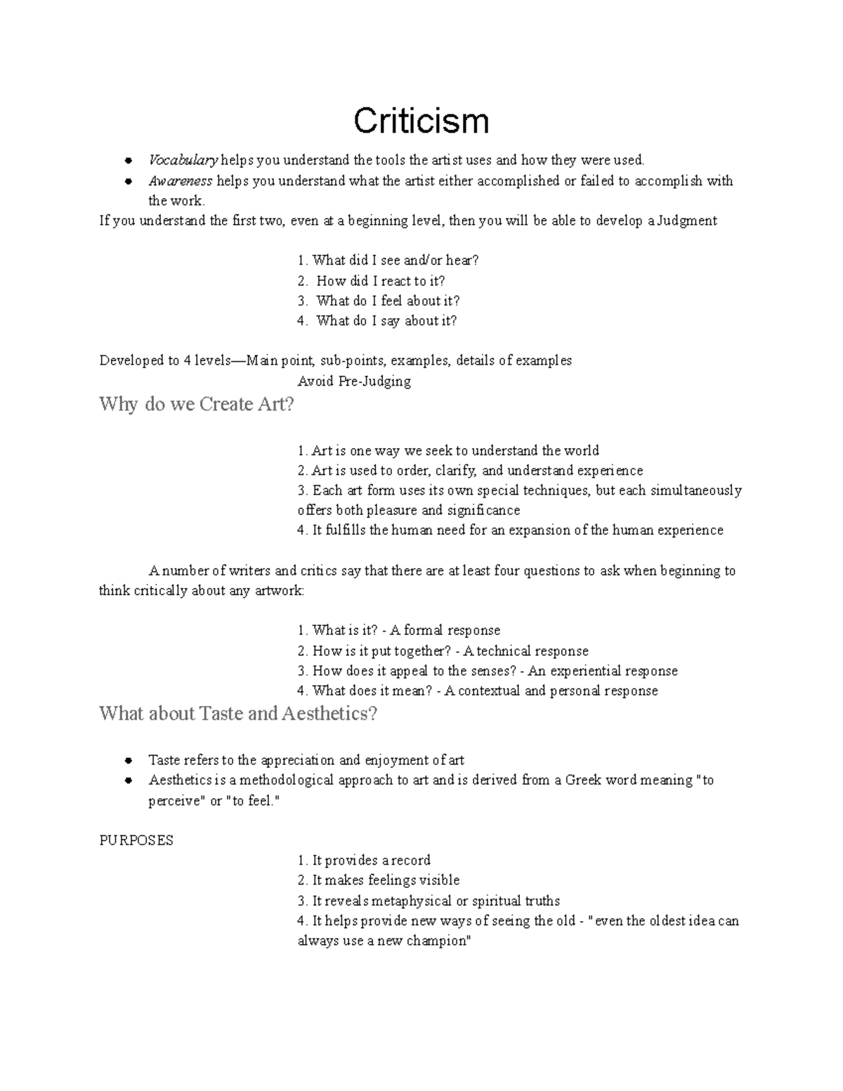 Criticism - Criticism Vocabulary helps you understand the tools the ...