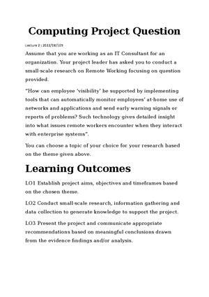 2021-2022 COMP1601 Course Outline - Computer programming 1 - UWI - Studocu