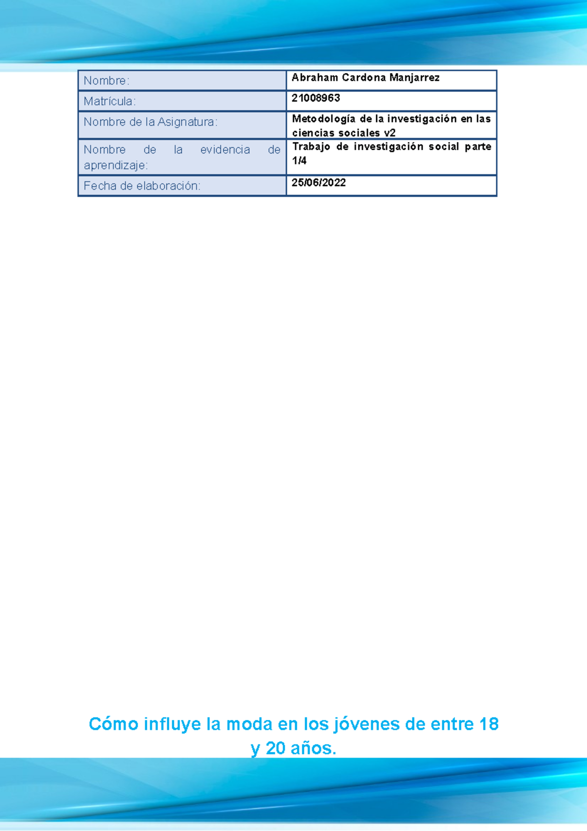 Cardona Abraham Primera entrega - Nombre: Abraham Cardona Manjarrez ...