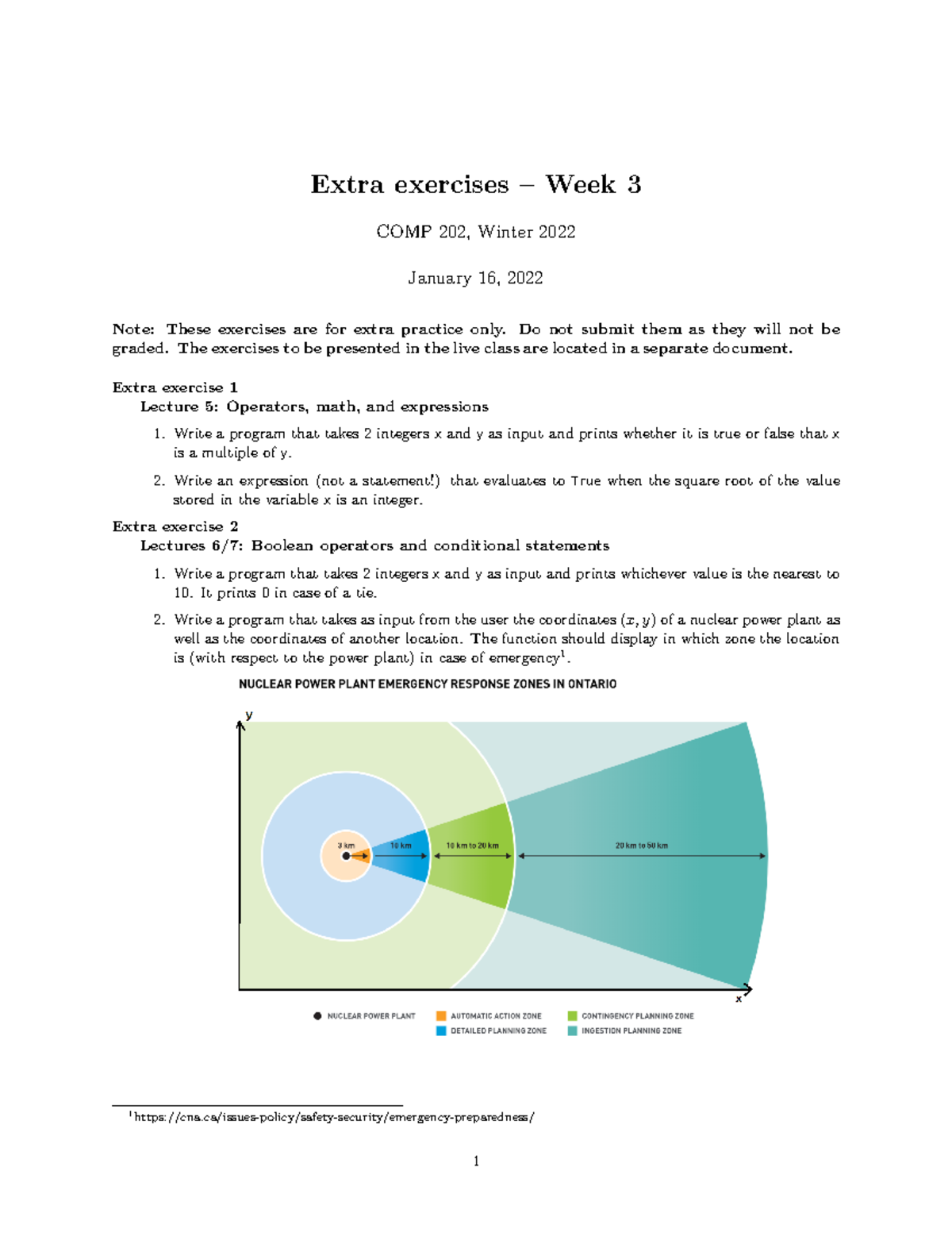 COMP202 Winter 2022 Extra Exercises Week3 - Extra exercises – Week 3 ...