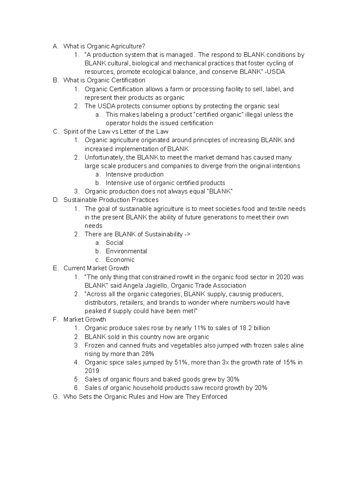 16 Organic Agriculture - A. What is Organic Agriculture? 1. “A ...