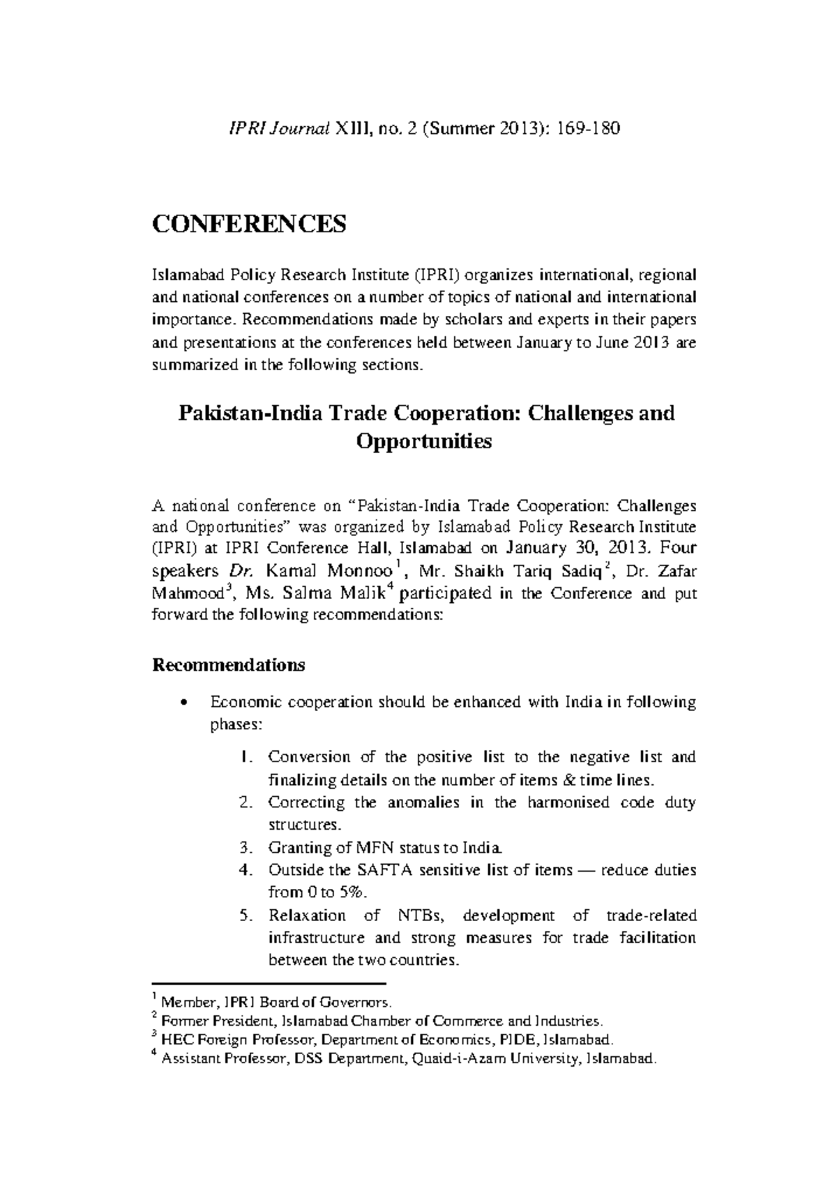 -1 - lecture notes - CONFERENCES Islamabad Policy Research Institute ...